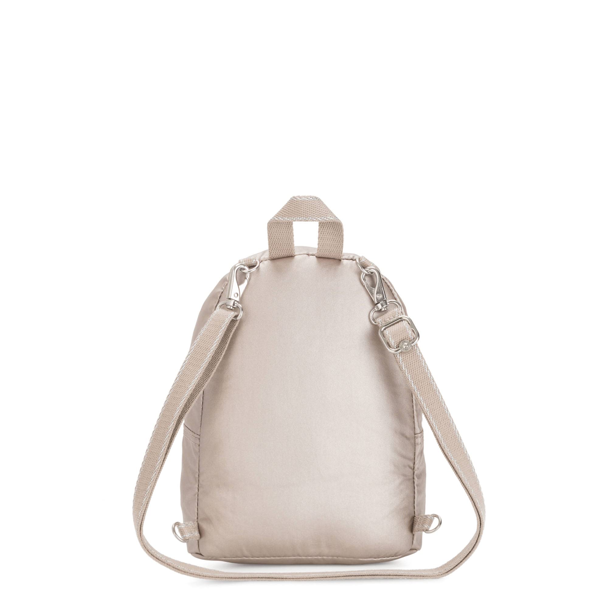Kipling Women's Delia Compact Convertible, Lightweight, Minimal, Nylon Laptop Backpack, Metallic Glow, 7" L x 9.25" H x 5" D