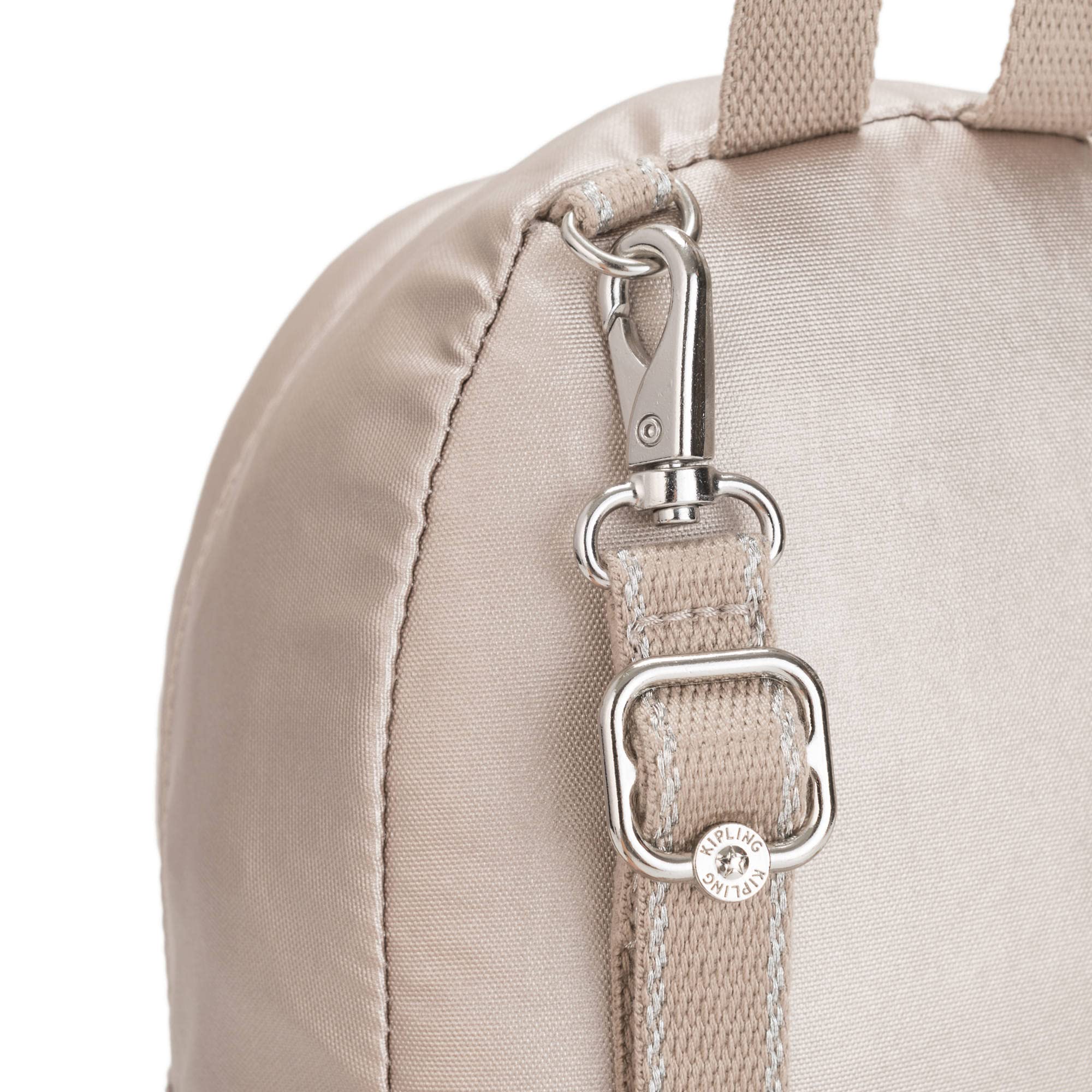 Kipling Women's Delia Compact Convertible, Lightweight, Minimal, Nylon Laptop Backpack, Metallic Glow, 7" L x 9.25" H x 5" D