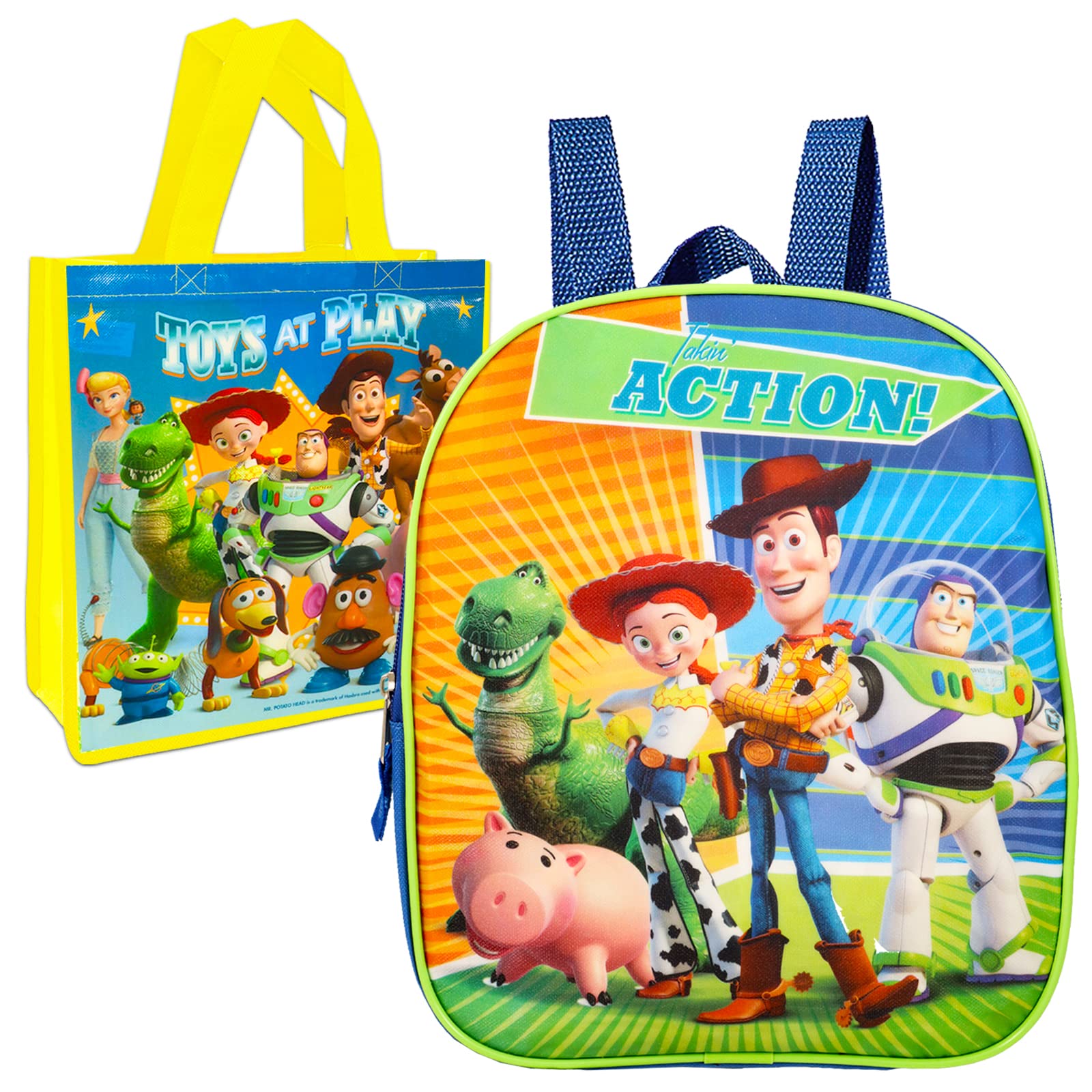 Fast Forward Toy Story Backpack for Kids Set - Toy Story Travel Bag Bundle with 11” Mini Toy Story Backpack, Toy Story Drawstring Bag | Toy Story Backpack Toddler
