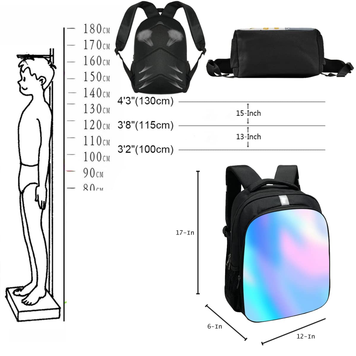 Boys Anime Backpacks 3D Print Schoolbag Laptops Backpack Casual Travel Bookbag - 006