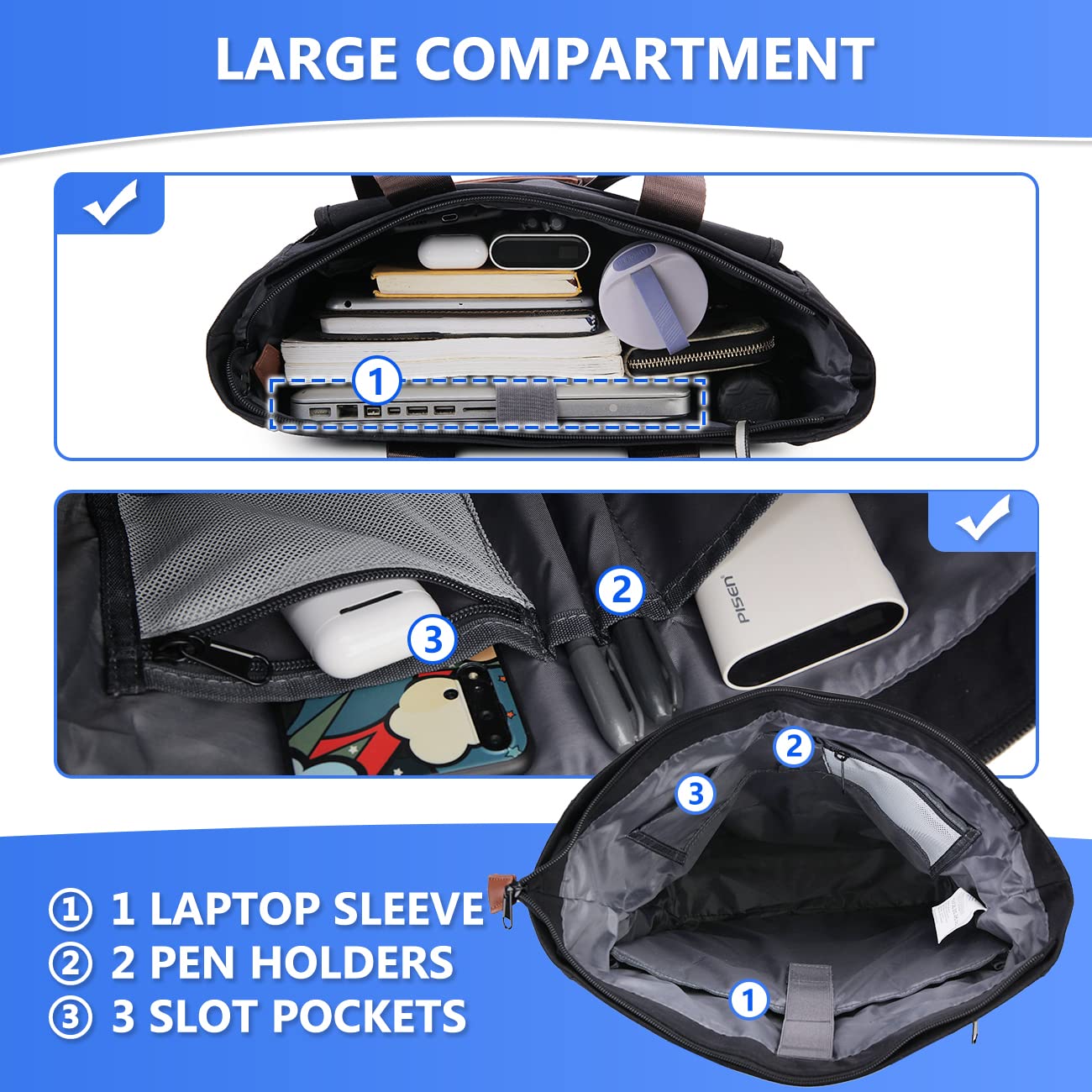 VX VONXURY Backpack for Women, 15.6 Inch Laptop Bag Water Resistant Convertible Backpack Purse for School Work Travel