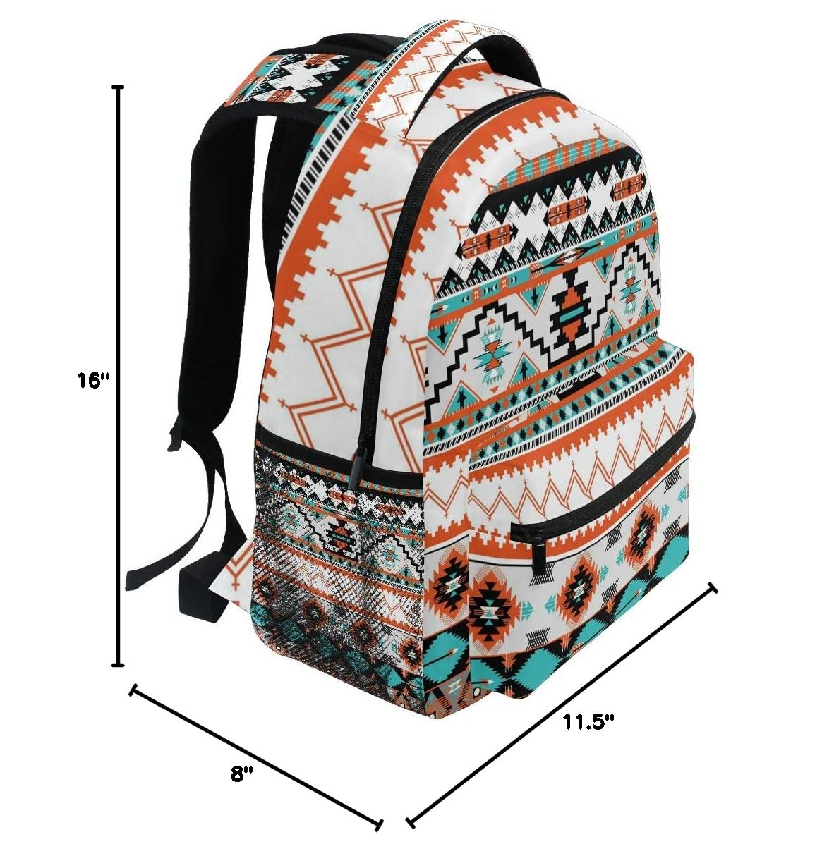 AUUXVA Ethnic Aztec Geometric Backpack Travel School Shoulder Bag for Kids Boys Girls Women Men
