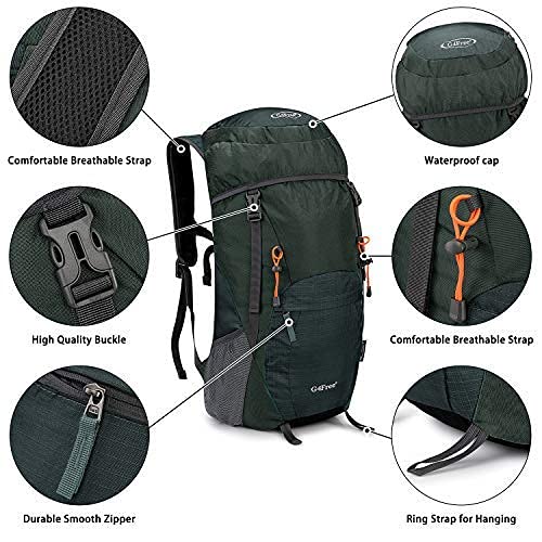 G4Free Lightweight Packable Hiking Backpack 40L Travel Camping Daypack Foldable