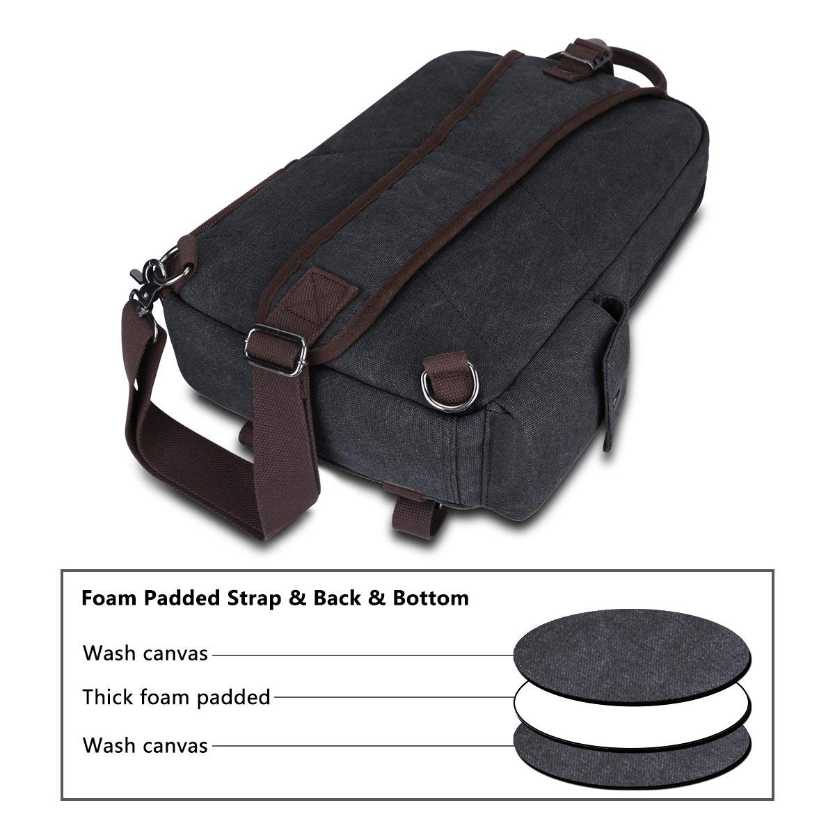 S-ZONE Mens Sling Bag Chest School Shoulder Backpack Satchel Outdoor Crossbody Pack