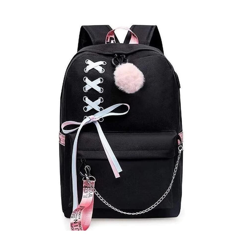 Alikpop USB Backpack Jimin Suga Jin Taehyung V Jungkook Korean Casual Backpack Daypack Laptop Bag College Bag Book Bag School Bag With Pencil Bag (B)