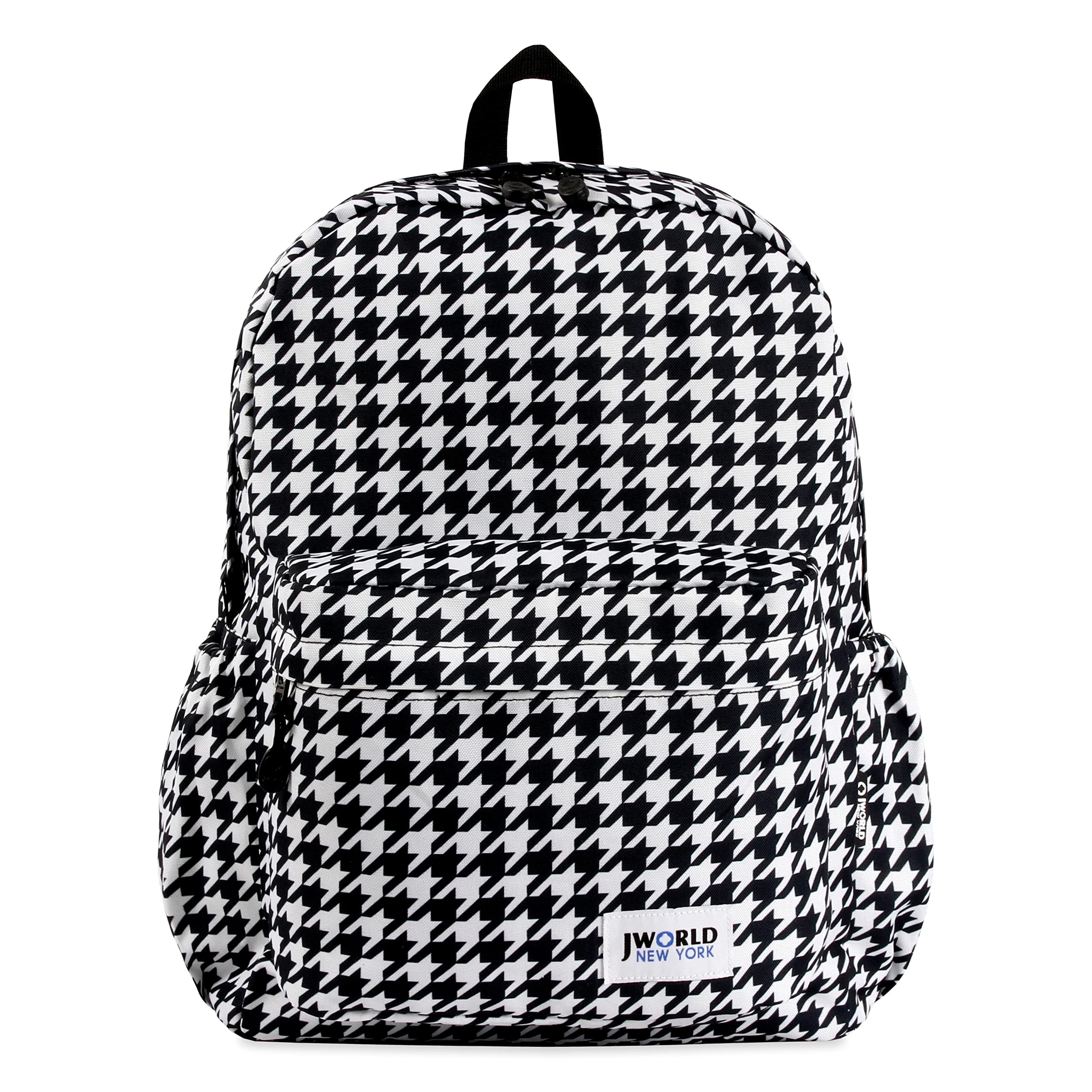 J World New York Oz Backpack for Teen Girls Boys Womens School Bookbag, Houndstooth, One Size