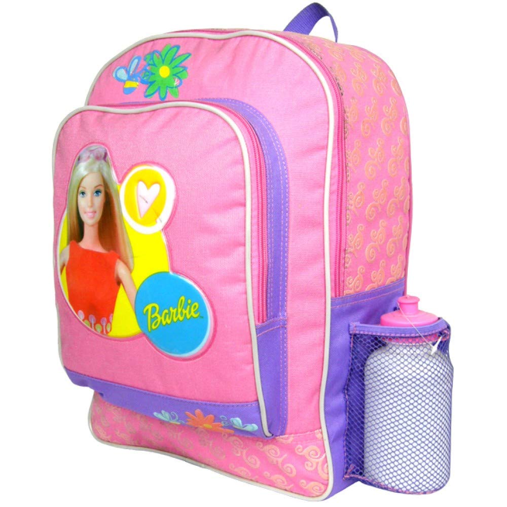 Backpack - Barbie - Large Backpack with Water Bottle - Purple