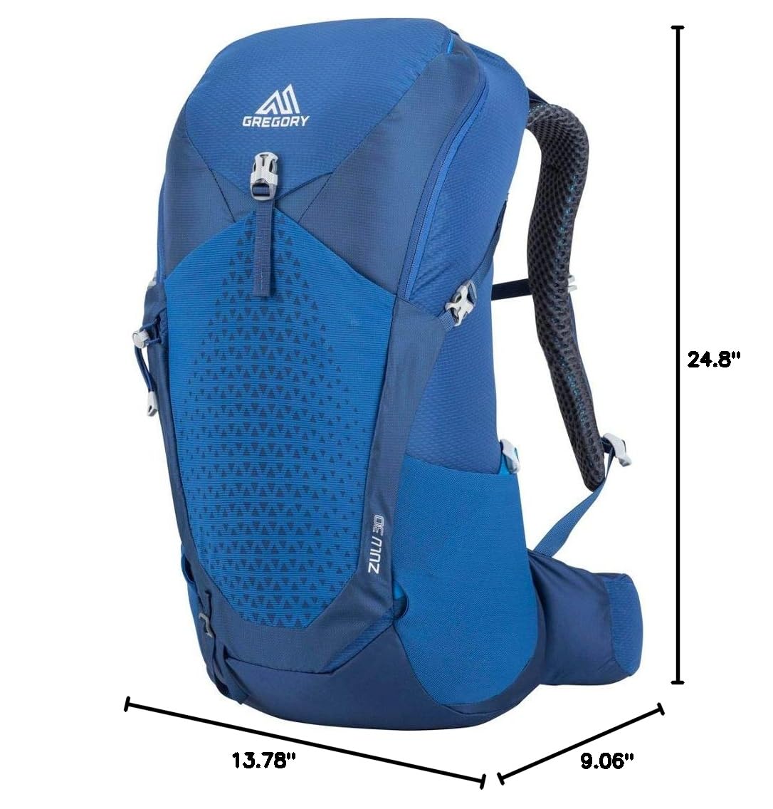 Gregory Mountain Products Zulu 30 Liter Men's Hiking Daypack, Empire Blue, Medium/Large