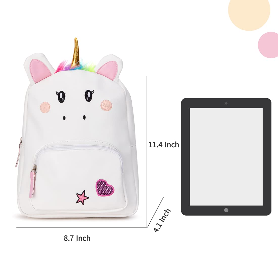 Unicorn Backpack for Girls, Kids Mini Backpacks, Toddler Bag for Kindergarten