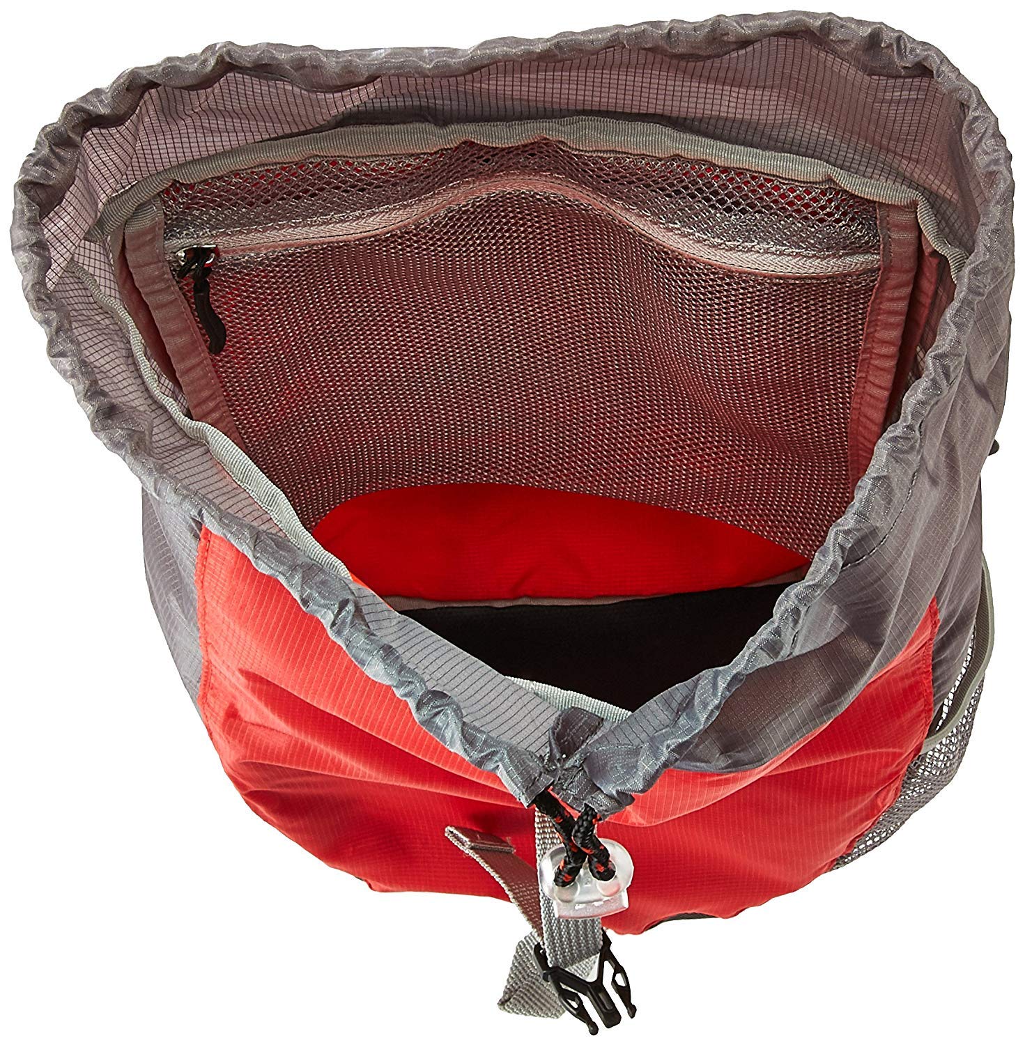 Lewis N. Clark Lightweight Packable Backpack Bag w/RFID Pocket, Red/Gray, 18 inch