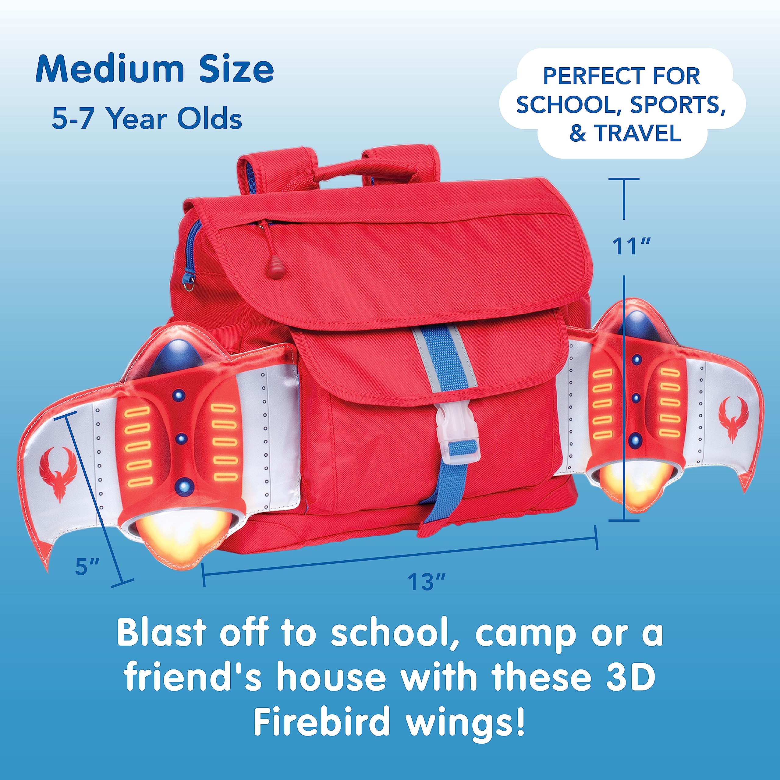 Bixbee Kids Backpack, Childrens Backpack for Girls & Boys, Water Resistant Backpack with Pockets, Durable Zippers & Easy Carry Design - Great Size for School & Travel in Sparkalicious Pink Butterflyer