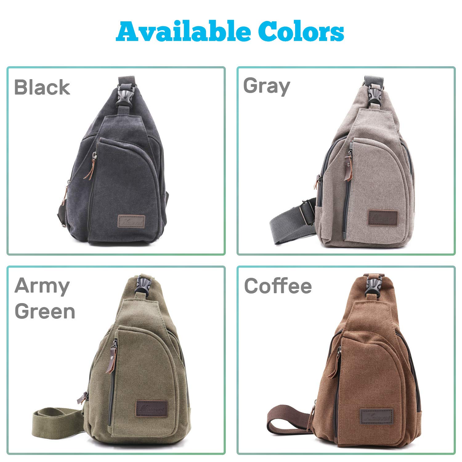 Kalevel Outdoor Travel Crossbody Backpack Casual Chest Bag Men Women (Gray,S)