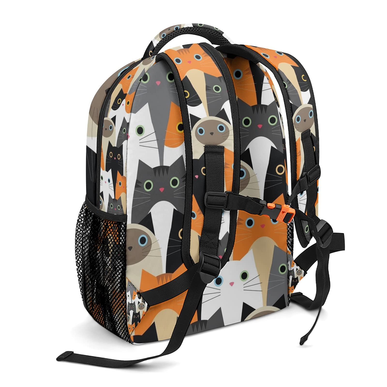 Cute Cat Funny Backpack Personalized Name Causual Daypack for Sport Camping