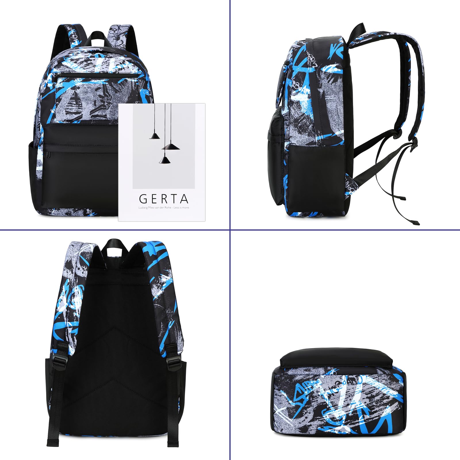 Sunborls Backpack for Teen Girls Lightweight High-capacity Middle Student Bookbag Women Backpack With Lunch bag Pencil Bags Student Bookbags 3Pcs(cow pattern)