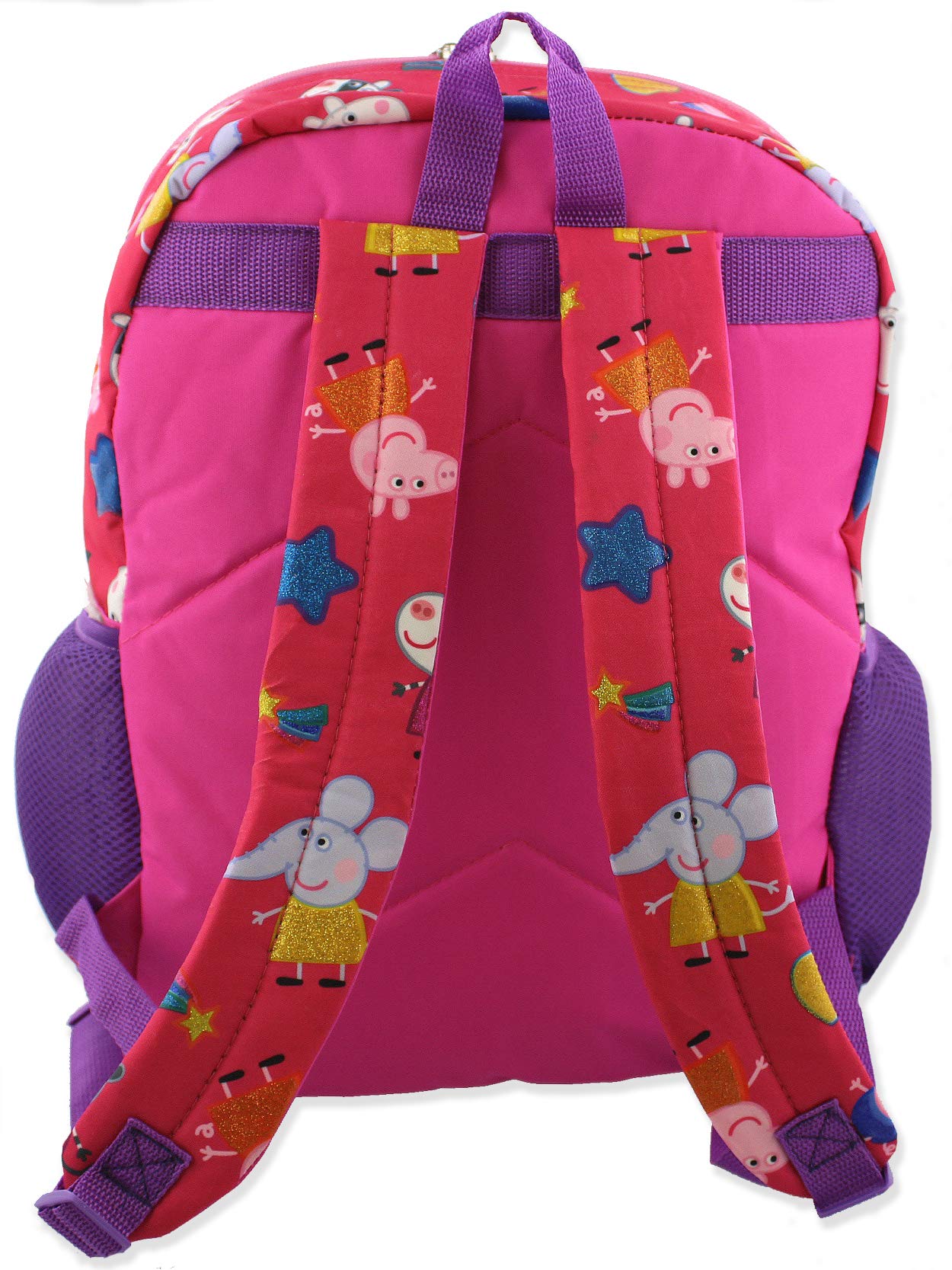 Peppa Pig Girls 5 piece Backpack and Lunch Bag School Set (One Size, Pink/Purple)