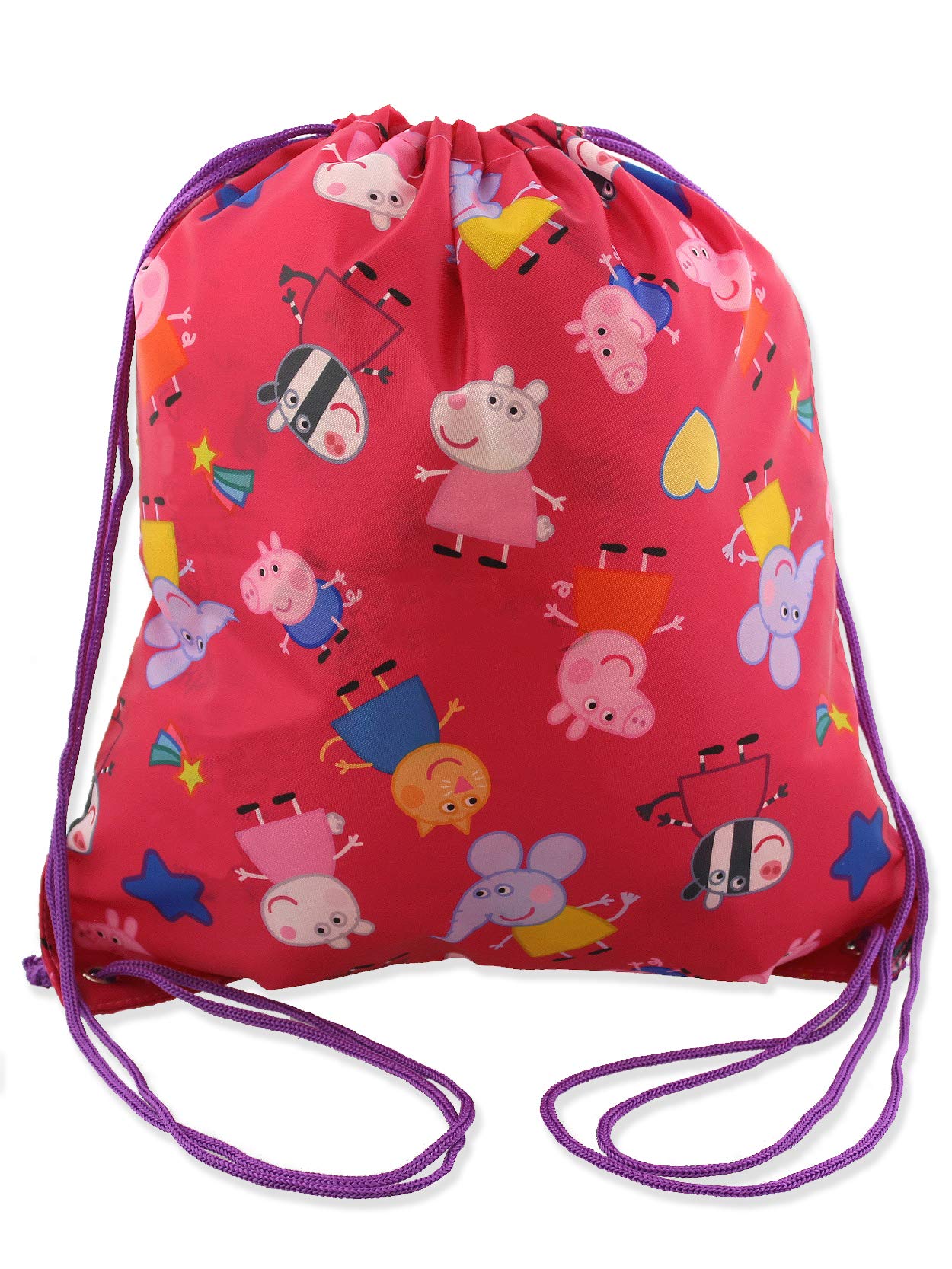 Peppa Pig Girls 5 piece Backpack and Lunch Bag School Set (One Size, Pink/Purple)