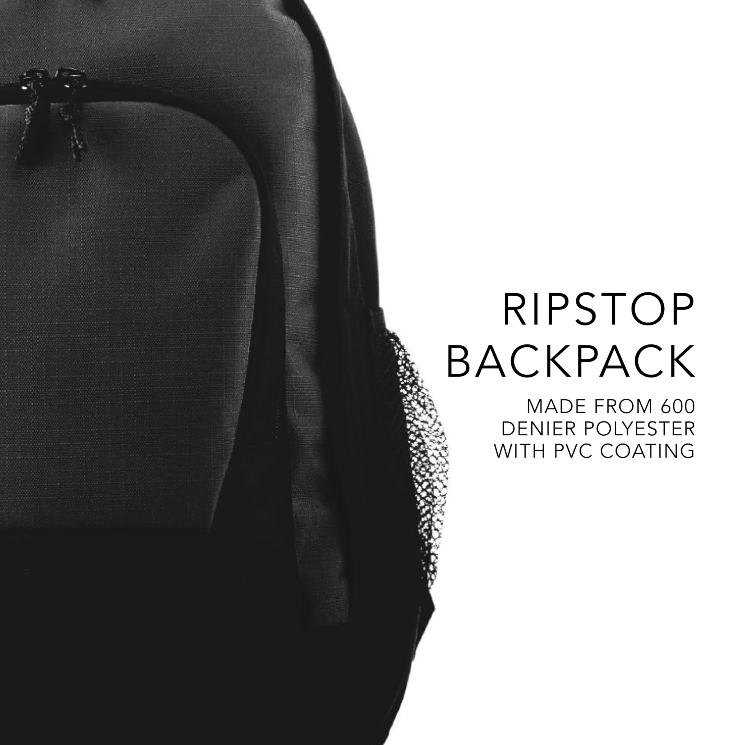 Augusta Sportswear Ripstop Backpack, One Size, Black/Black
