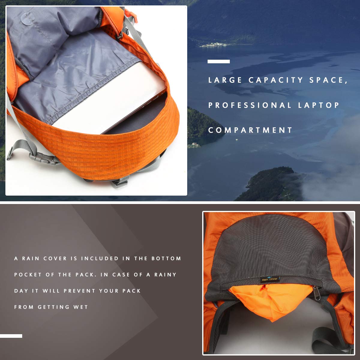 LOCALLION Hiking Backpack 30L Hiking Daypacks Bike Backpack, Travel Daypack for Trekking Mountaineering Camping Men Women