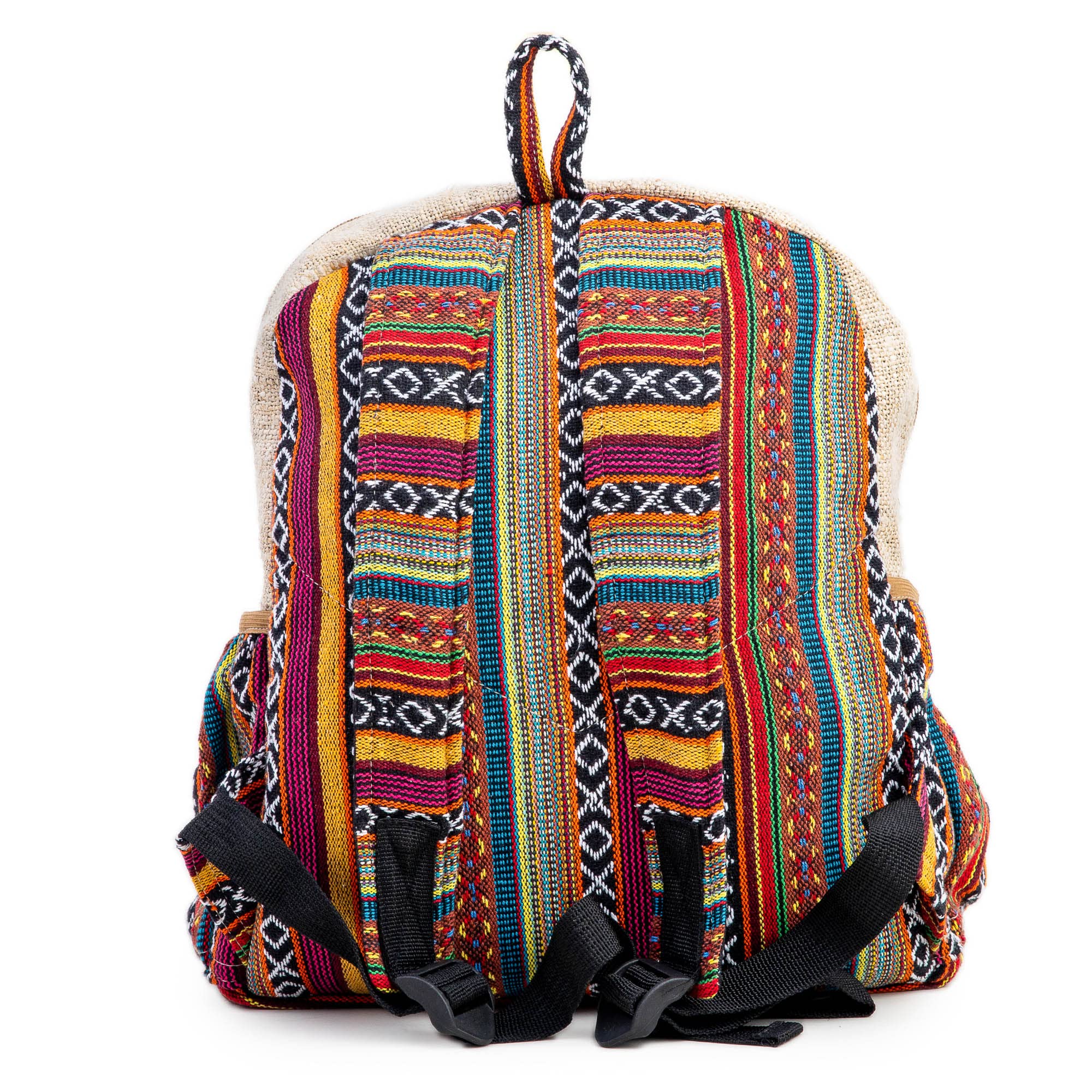 Freakmandu Collections Mushroom Head Hemp Backpack Bag - Eco Friendly Unique Unisex Rustic Durable
