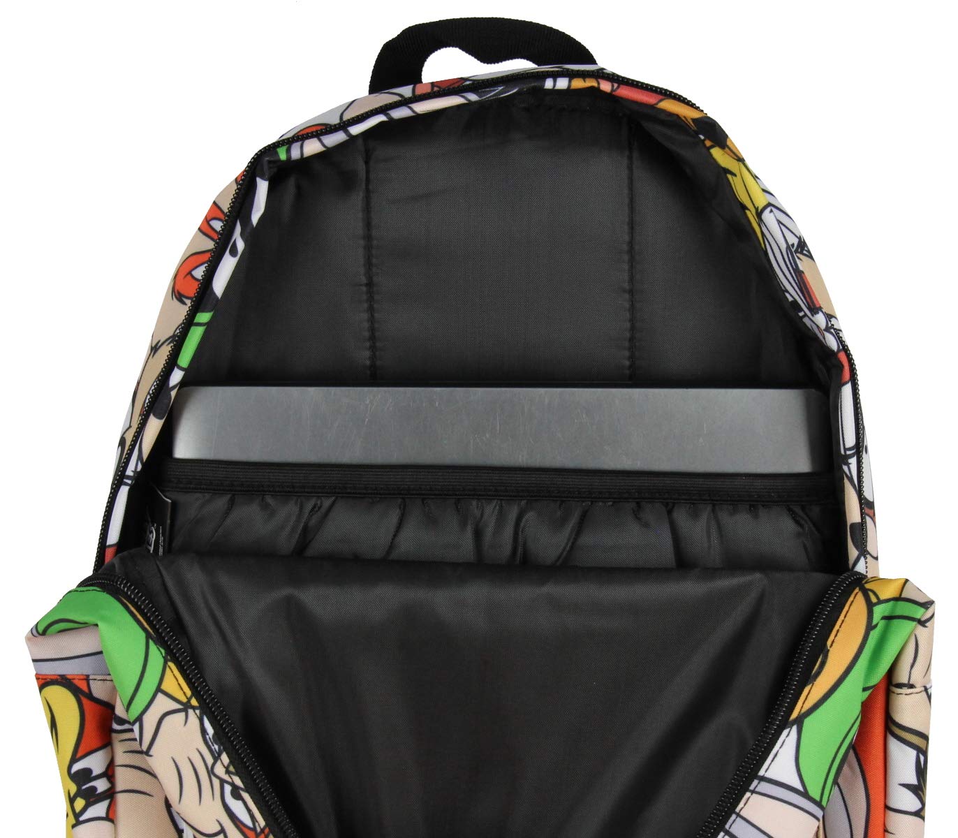 Looney Tunes Cartoon Character Faces Allover Print Travel Laptop Backpack