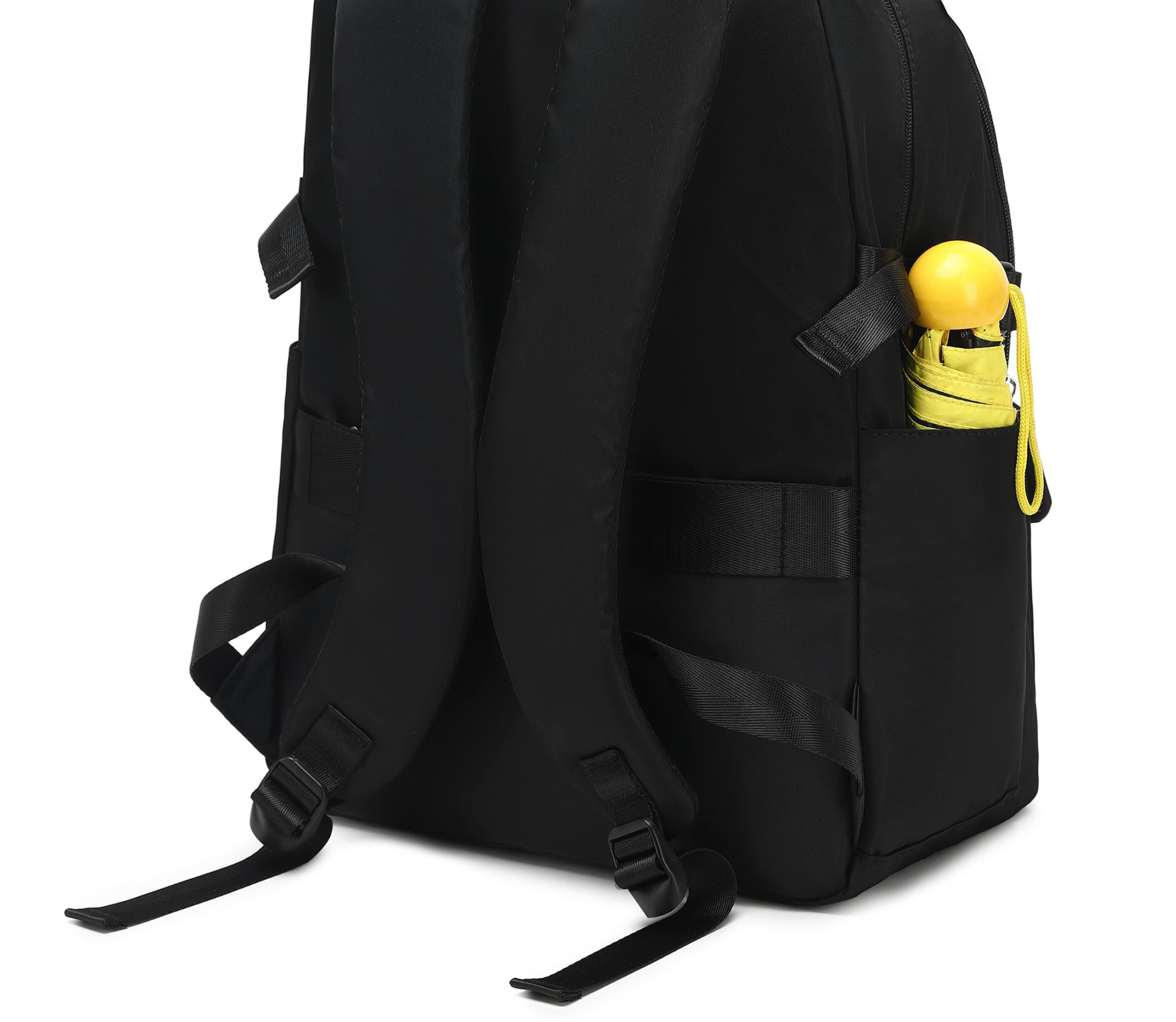 Teecho Stylish Laptop Backpack For Men and Women Roomy Rucksack for Travel Black