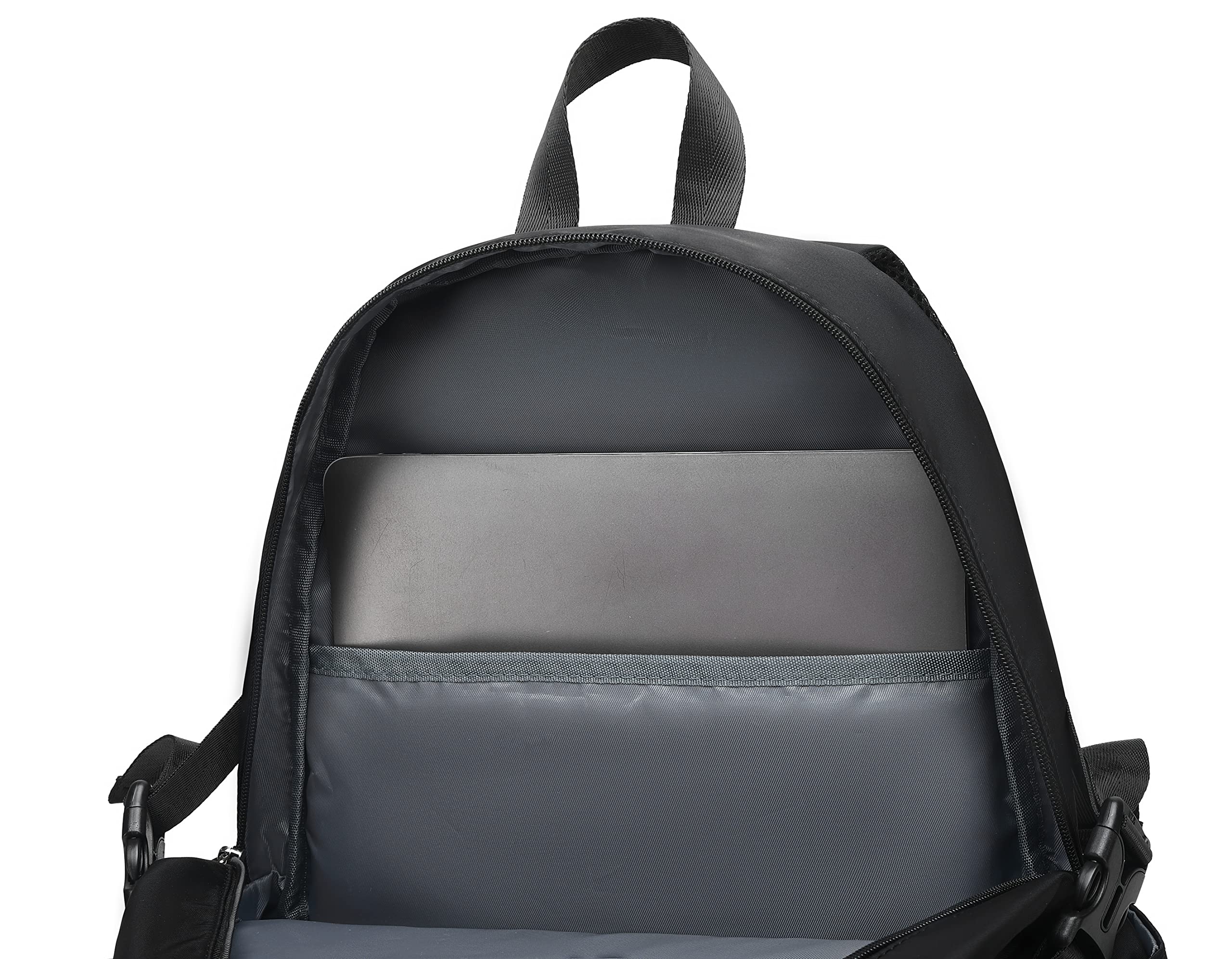 Teecho Stylish Laptop Backpack For Men and Women Roomy Rucksack for Travel Black