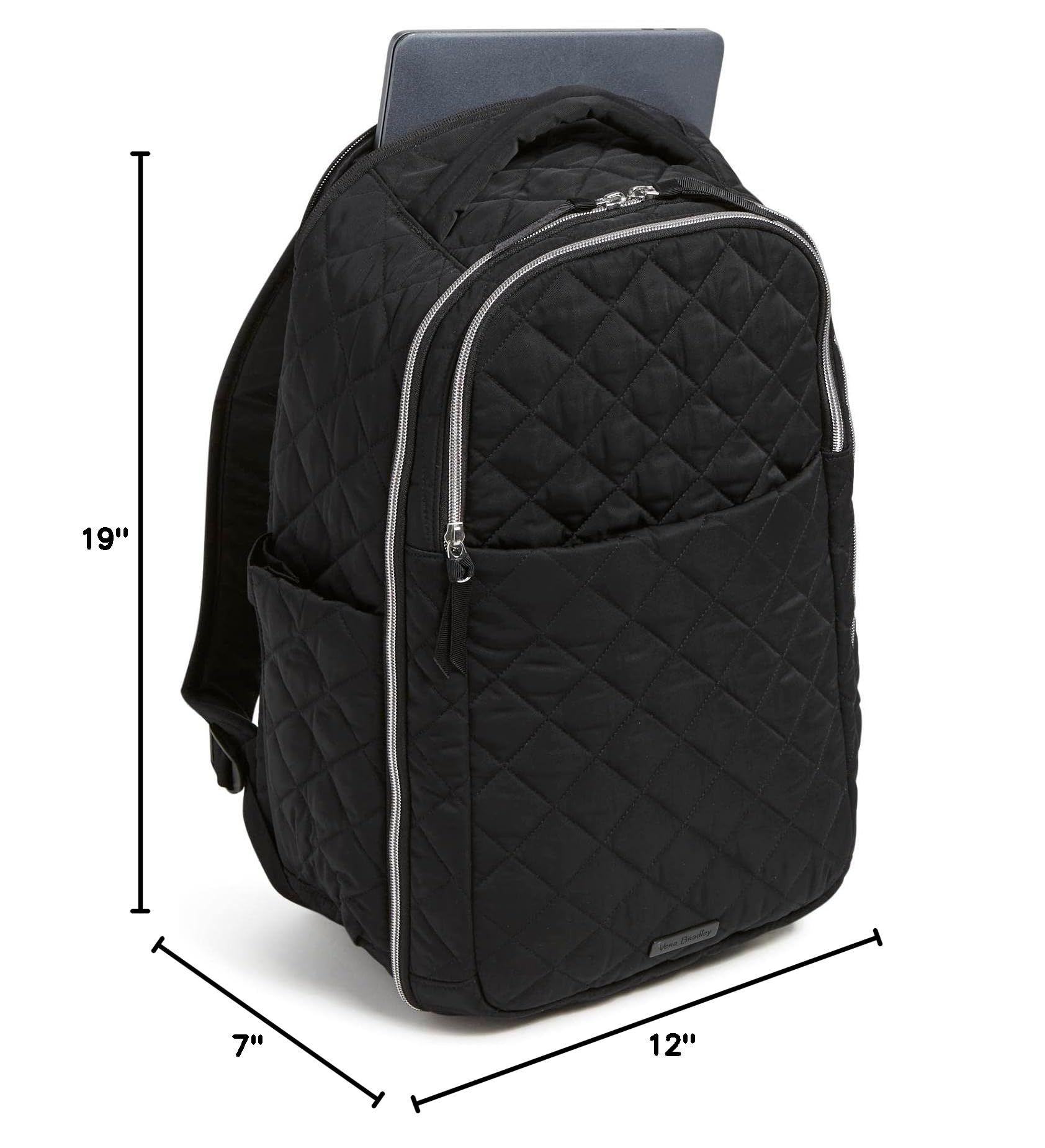 Vera Bradley Performance Twill Backpack Travel Bag, Black