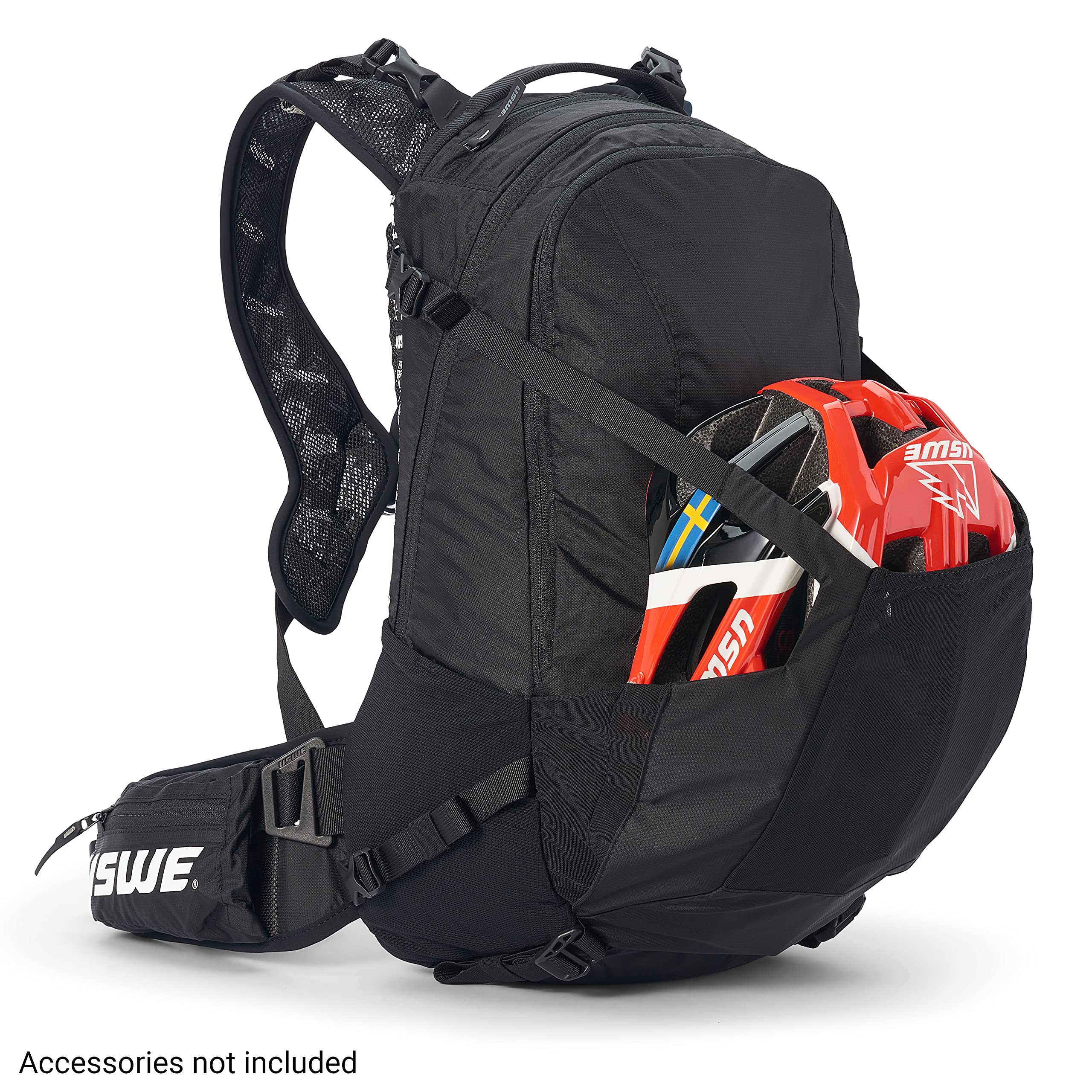 USWE Shred 25L Backpack, a High End Daypack for MTB, E-MTB, Mountain Bike, Black