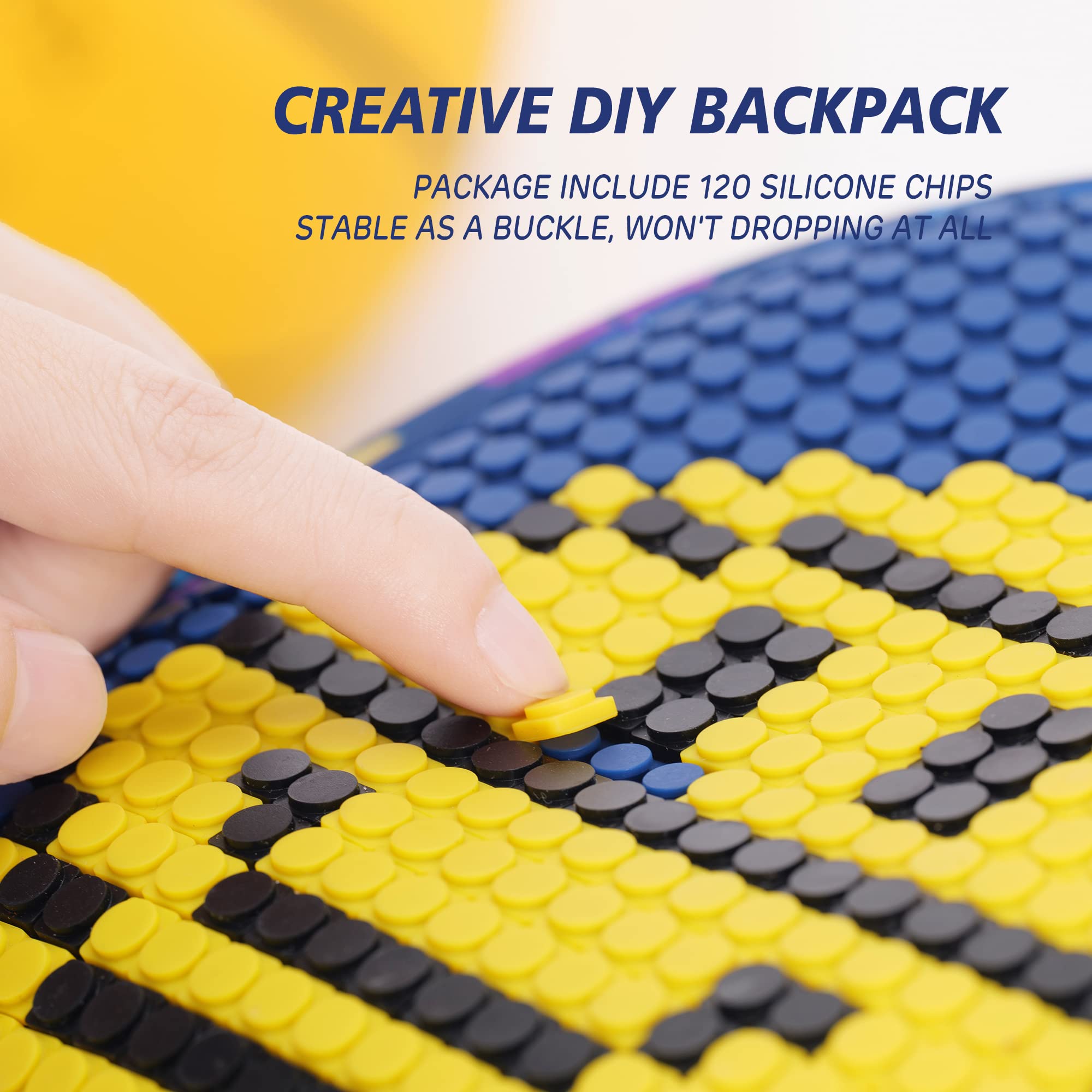 UPIXEL Elementary School Backpack for Boys and Girls DIY Patterns Kids Backpack for Age 6-12 Big Capacity 3 Compartments Kids Bookbag with Chest Strap