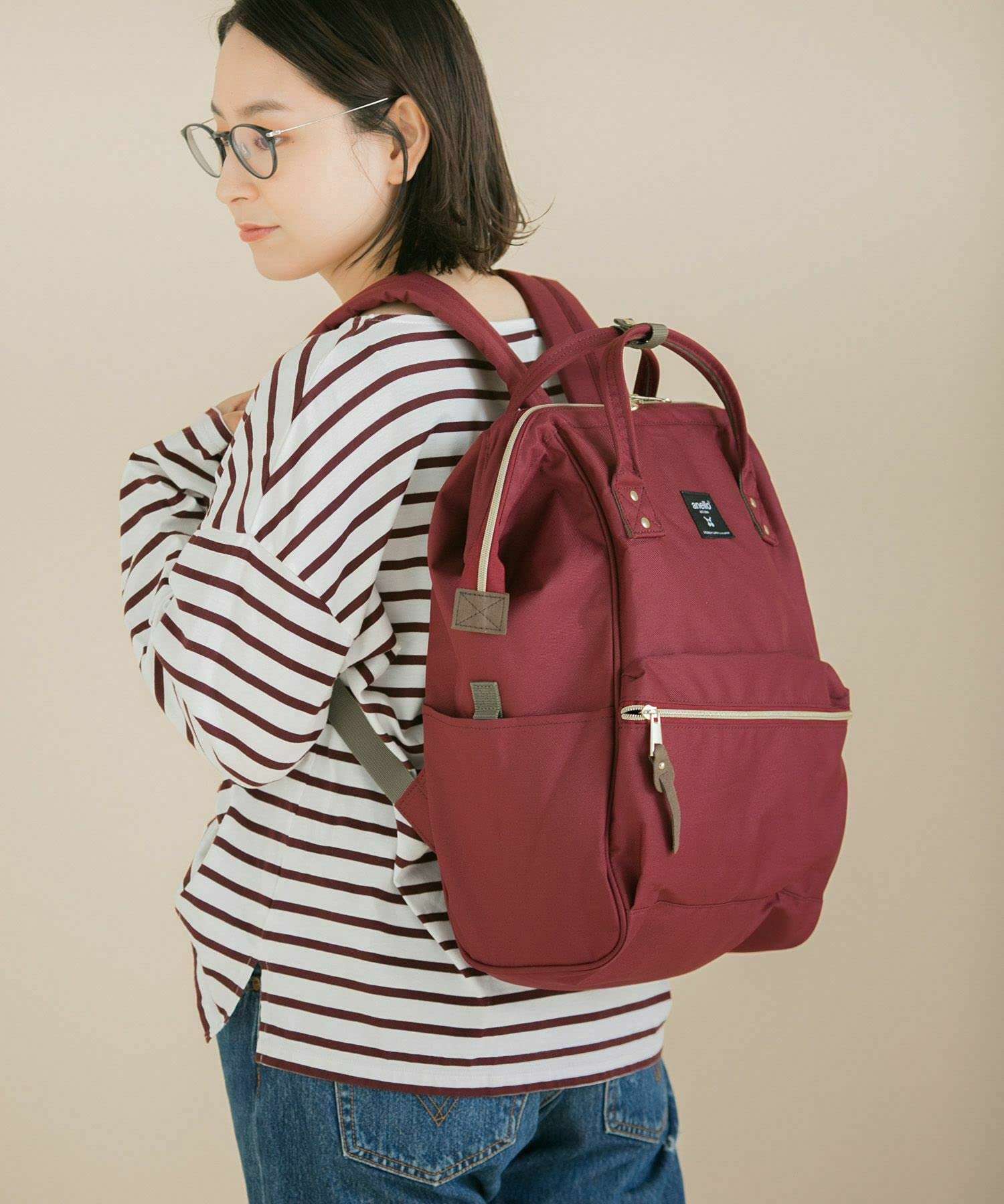 anello(アネロ) Base Backpack (R), Black (Black 19-3911tcx)