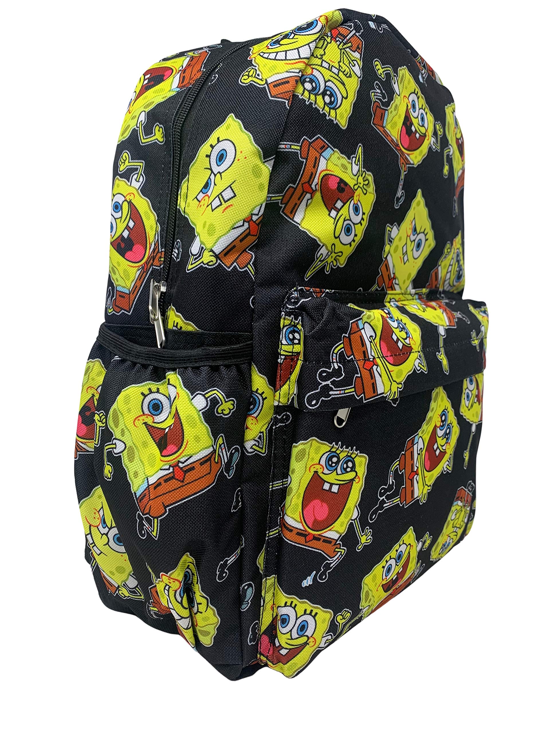 SpongeBob SquarePants 16 Inches Large Allover Print Backpack with Laptop Sleeve
