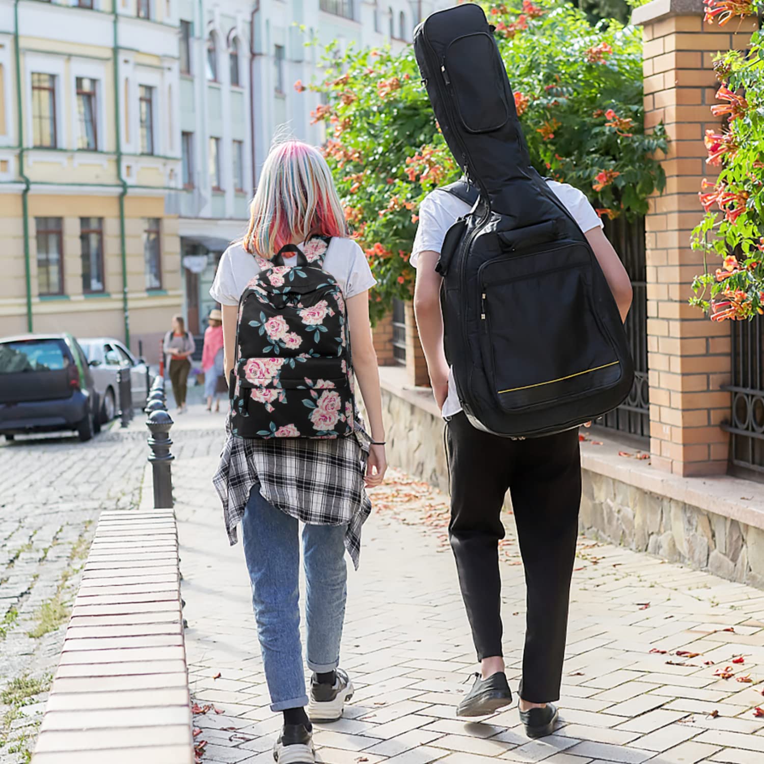 Leaper Fashion Water Resistant Laptop Backpack for Women Black