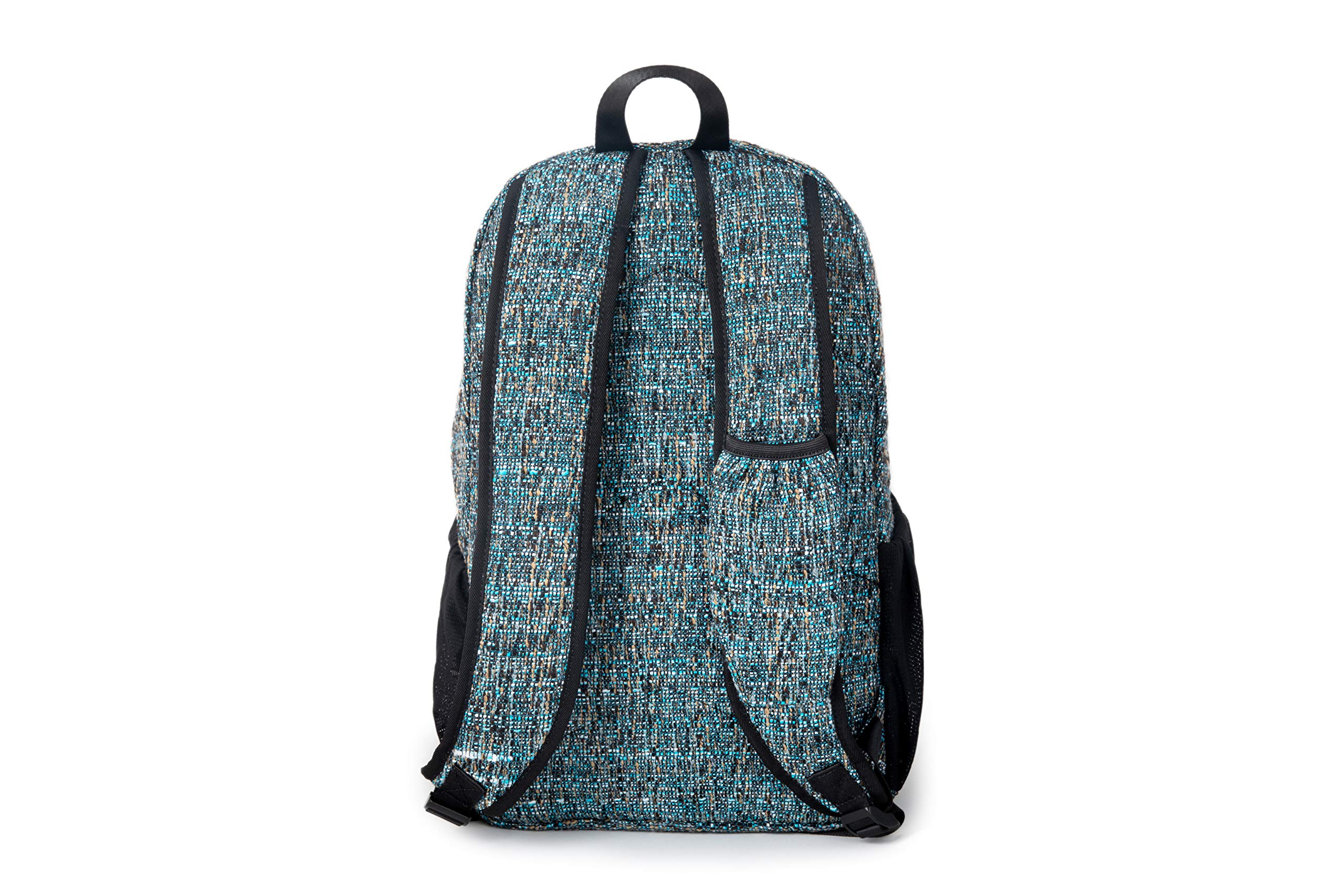 DIME BAGS City Dweller Casual Hemp Backpack with Padded Laptop Compartment and Water Bottle Holder (Glass)