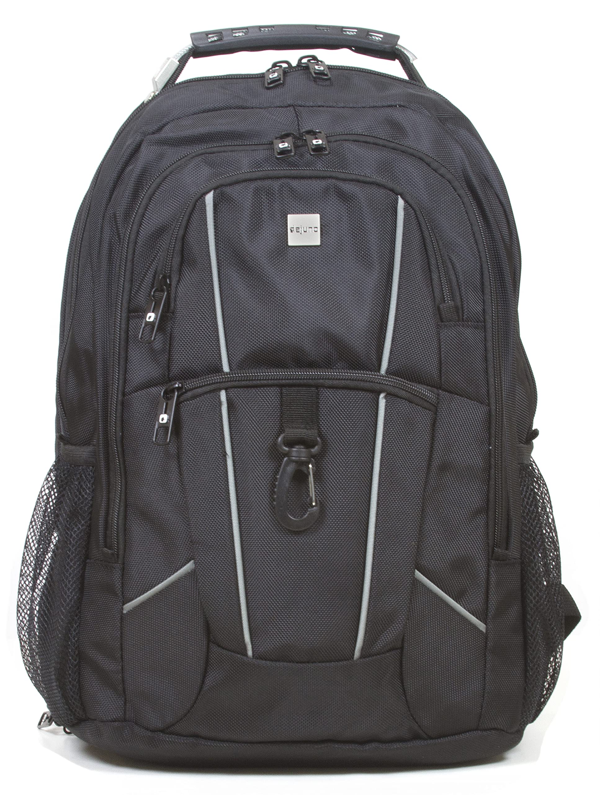 Dejuno Commuter Backpack Checkpoint-Friendly 15.6" Laptop Pocket, Black, Inch