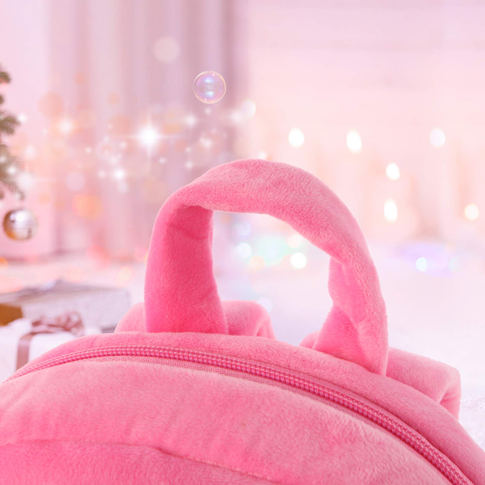 Mloovnemo Kids Unicorn Plush Toddler Travel Preschool Shoulder Backpack for 1-5 Year Old Kindergarten Girls Gift (Pink Unicorn)