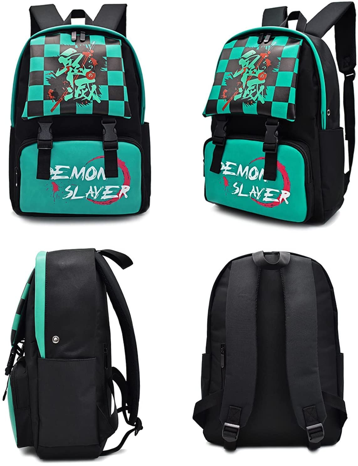 Backpack Laptop Bag Casual Daypack Bookbag with Water Bottle Holders for Work Travel College One Size