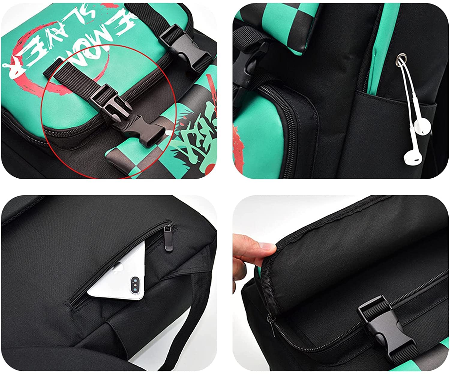 Backpack Laptop Bag Casual Daypack Bookbag with Water Bottle Holders for Work Travel College One Size