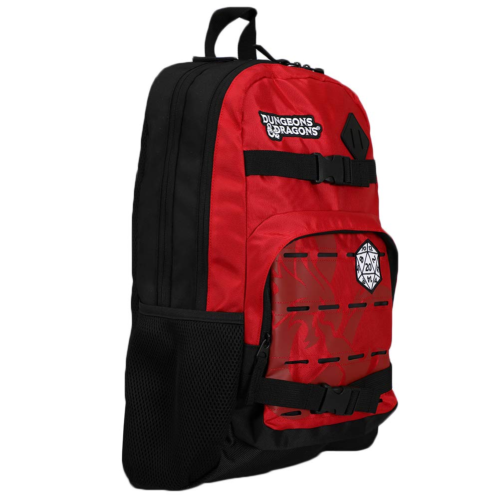 Dungeons & Dragons Role Play Game Red & Black Skate Strap Laptop Backpack