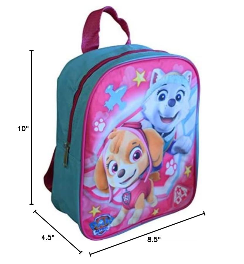 Ruz Paw Patrol Little Girl 10 Inch Mini Backpack (Blue-Pink)