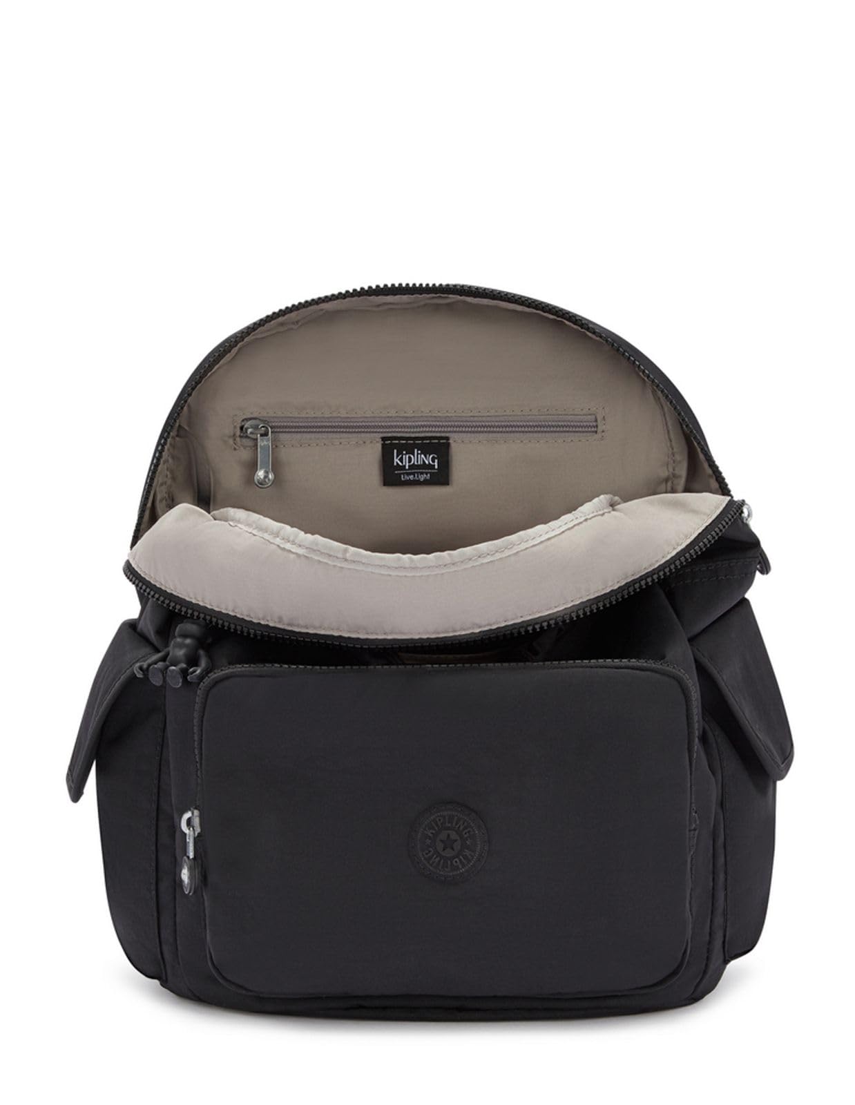 Kipling Women's City Pack Backpack Handbag, Black Noir, 18.5x32x37 cm (LxWxH)