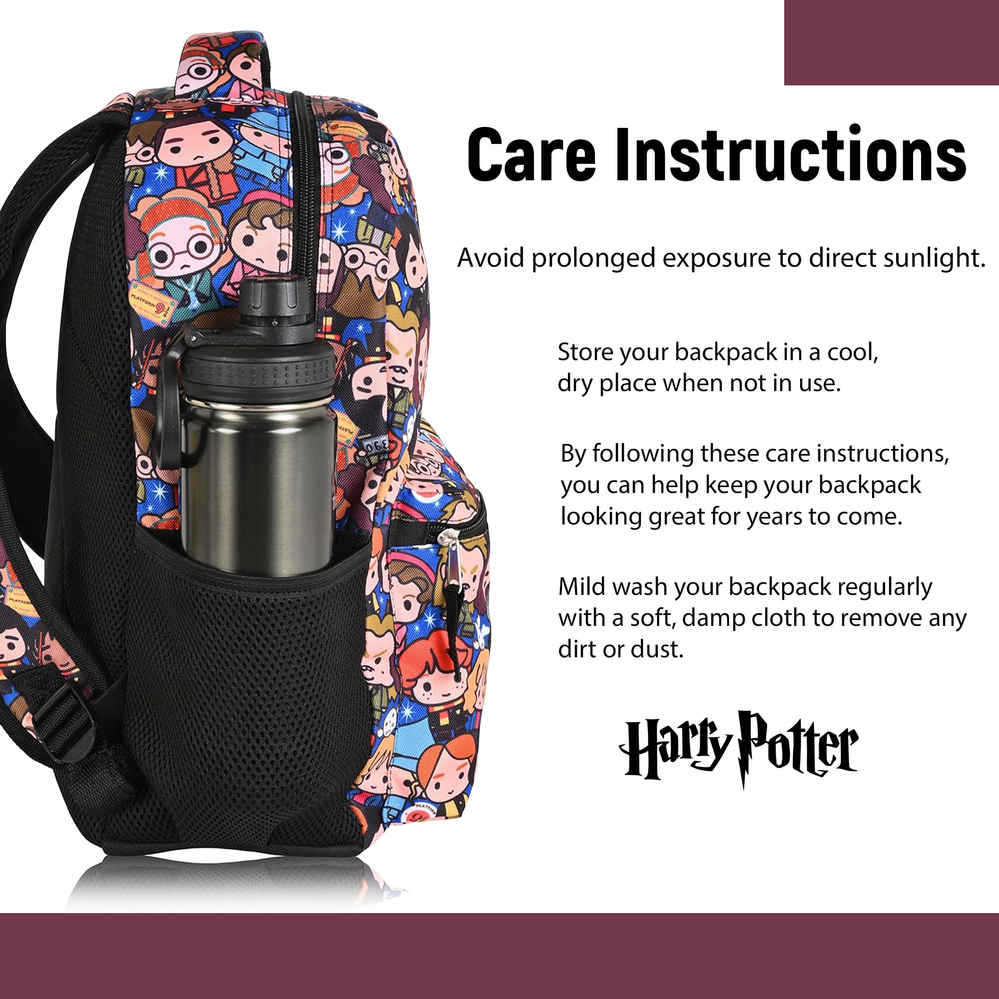 Harry Potter Kawaii Backpack | Anime Hogwarts Bookbag Knapsack For School