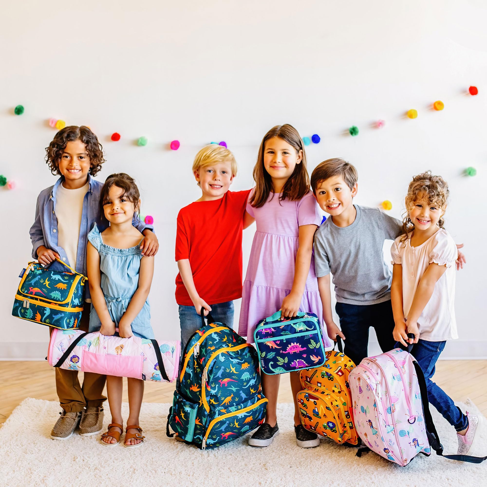 Wildkin 16-Inch Kids Backpack for Boys & Girls, Perfect for Elementary School Backpack, Features Padded Back & Adjustable Strap, Ideal Size for School & Travel Backpacks (Trains, Planes, and Trucks)