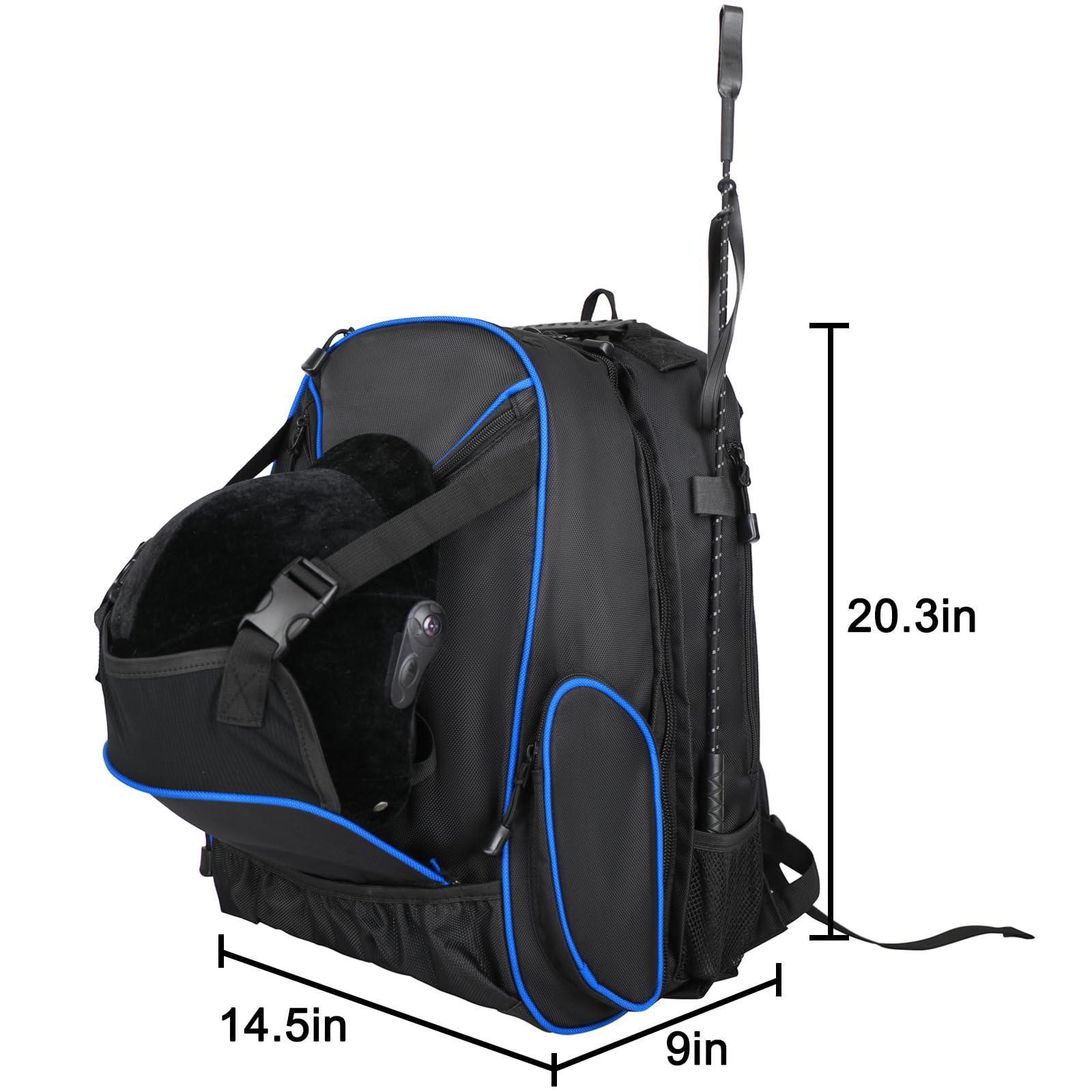 Large capacity equestrian horse riding gear horseback riding bag grooming tote bag equestrian backpack with helmet holder ringside equipment casual daypack backpacks