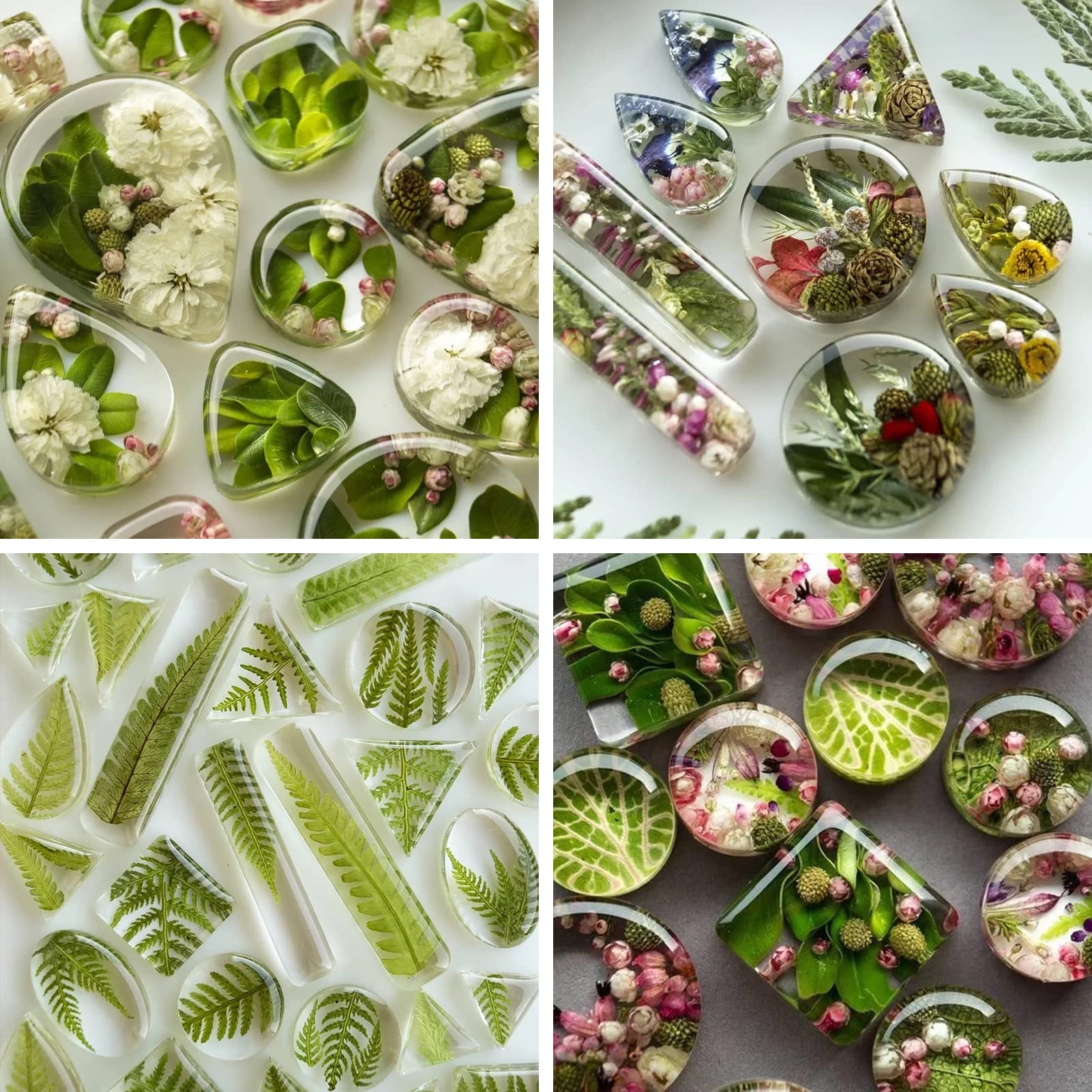 11Pcs Resin Molds Jewelry, BABORUI Earrings Silicone Molds for Epoxy Resin, DIY Jewelry Resin Casting Molds for Pendant, Earrings, Necklace, Keychains