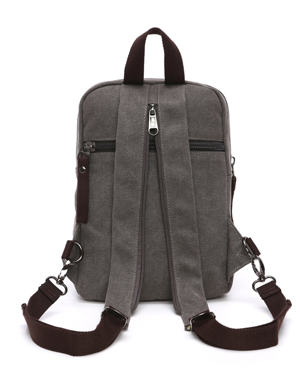Arbag Small Cute Backpack Vintage Casual Canvas Shoulder Bag Daypack 8528bag,Grey