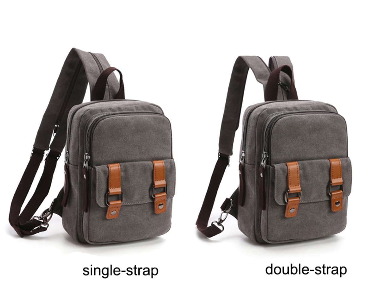 Arbag Small Cute Backpack Vintage Casual Canvas Shoulder Bag Daypack 8528bag,Grey