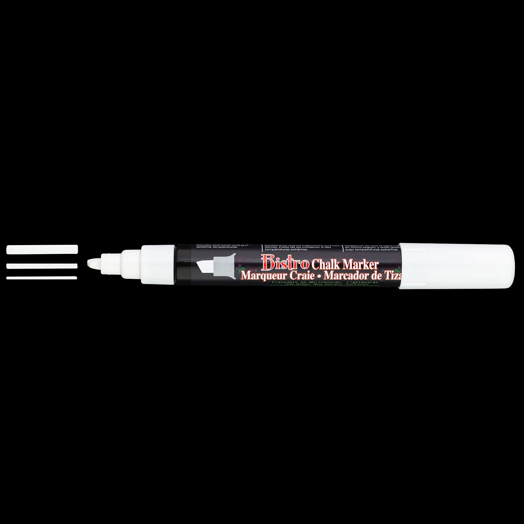 Uchida 483-C-0 Chisel Tip Bistro Window Chalk Marker, White