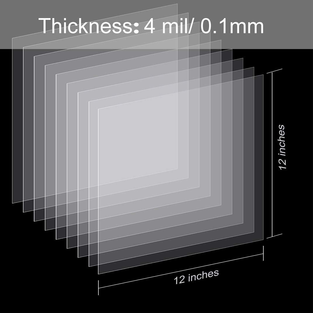 25 Pieces 4 mil Blank Stencil Material Mylar Template Sheets for Stencils, 12 x 12 inches