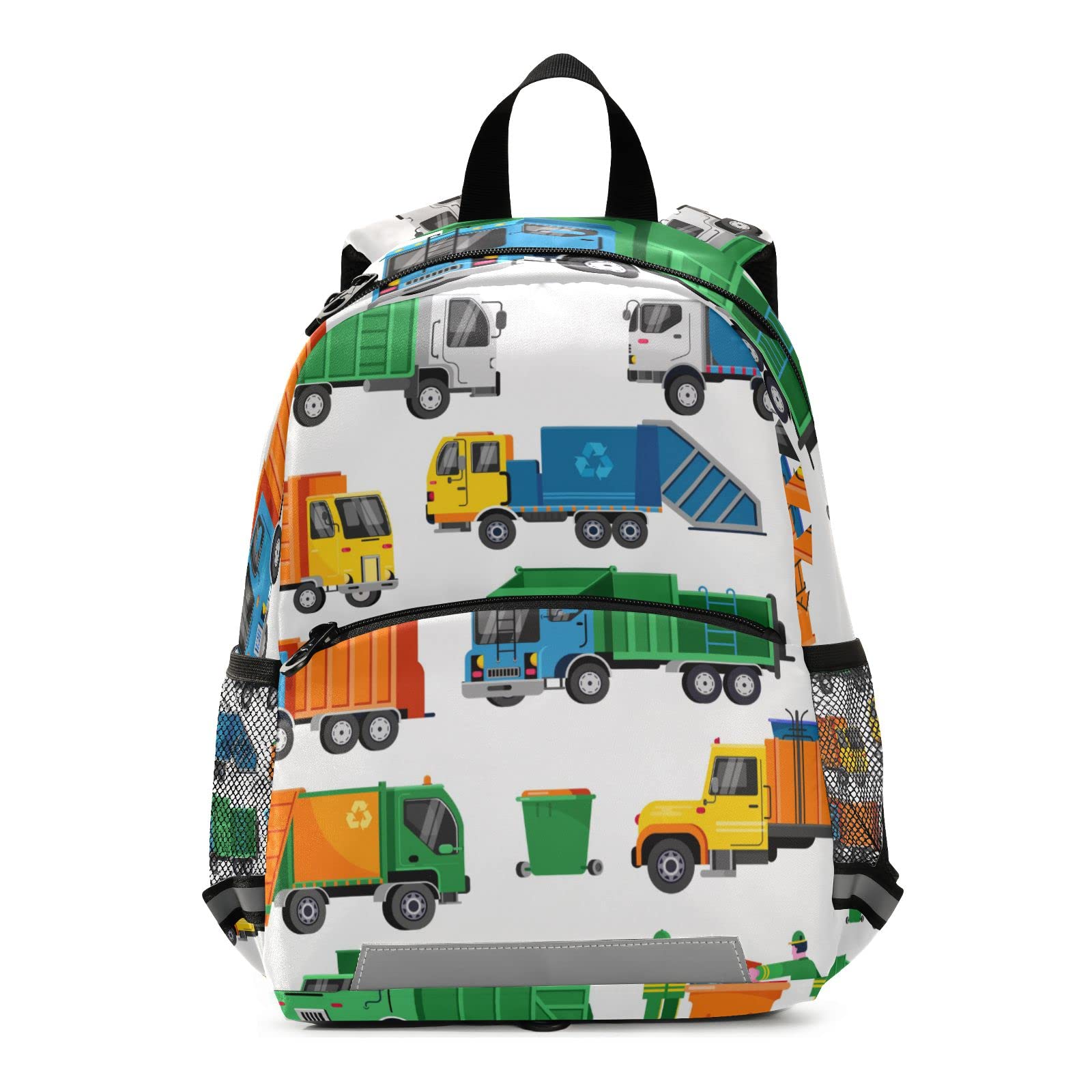 Garbage Truck Preschool Backpacks，Kid's Casual Travel Bookbag with Leash，Cute Toddler Backpacks for Boys and Girls