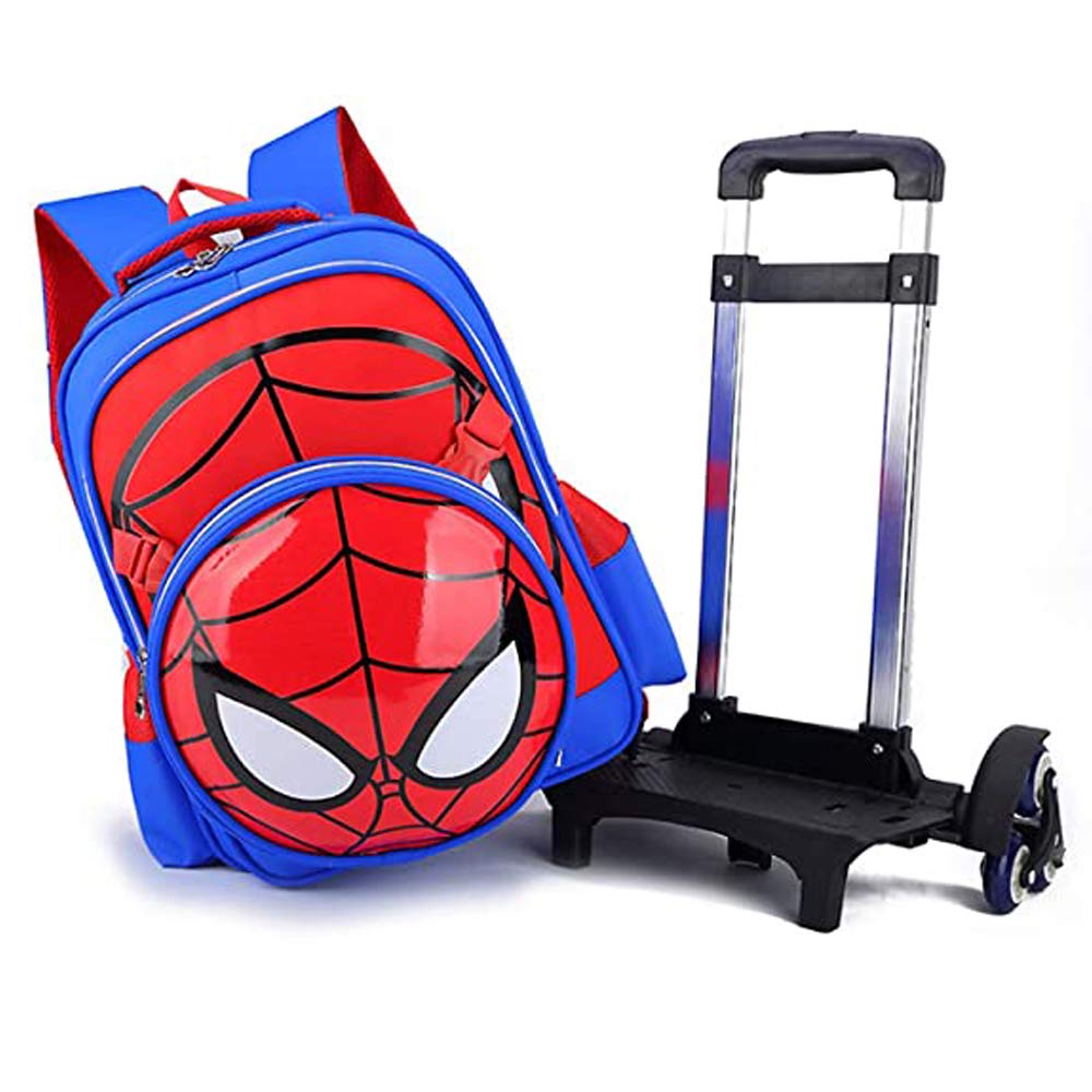 WZCSLM Anime School Bags student Oxford Cloth Vacation Backpack Travel Bag Luggage Trolley Case with Six Wheels Good friend's gift Laptop backpack (blue)